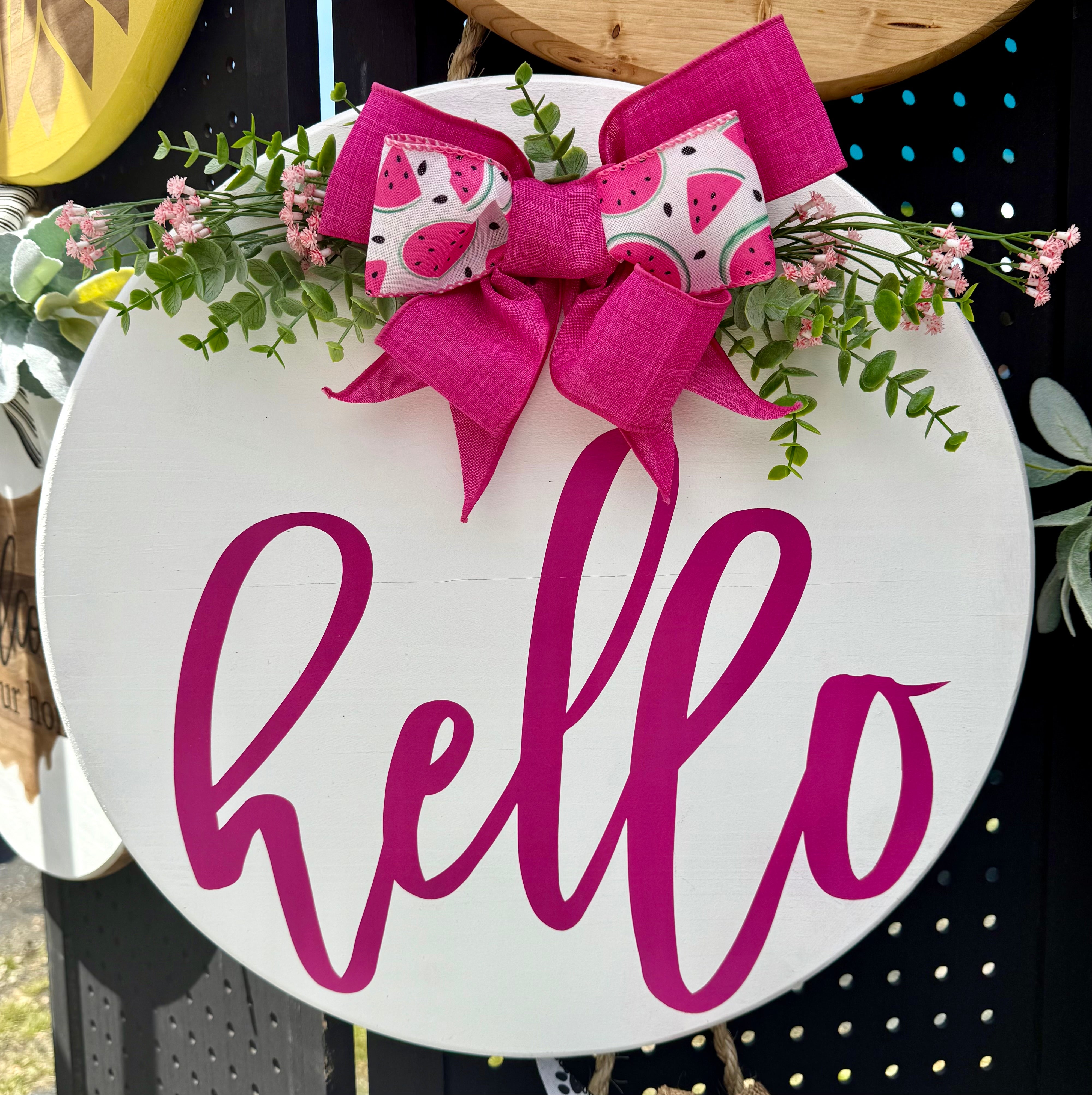 18” Door Hanger - Hello – MF Designs